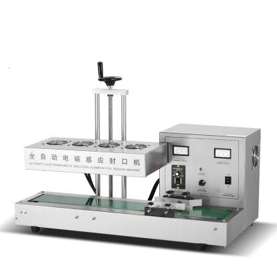 China Automatic Induction Cap Sealing Machine 1200-4800 BPH for 15-120mm Plastic Jars with Stainless Steel Construction for sale