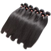 China No Tangle Brazilian Virgin Human Hair Full Black Virgin Cuticle Aligned Weaving Extension for sale