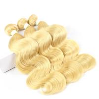China 1B Black 613 Virgin Blonde Human Hair Extensions With Closure Free Tangling for sale