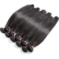 China No Tangle Brazilian Virgin Human Hair Full Black Virgin Cuticle Aligned Weaving Extension for sale