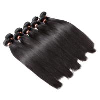 China No Tangle Brazilian Virgin Human Hair Full Black Virgin Cuticle Aligned Weaving Extension for sale