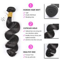 China Raw Virgin Loose Wave Indian Human Hair Extensions With Cuticle Aligend 10A Grade for sale