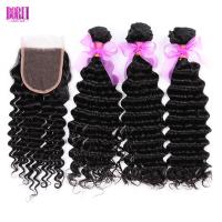 China Cuticle Aligned Indian Human Hair Extensions With Closures No Tangling for sale