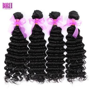 China 10a 100% Virgin Indian Human Hair Extensions Deep Wave Hair Bundle No Shedding for sale