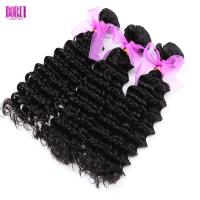 China 10a 100% Virgin Indian Human Hair Extensions Deep Wave Hair Bundle No Shedding for sale