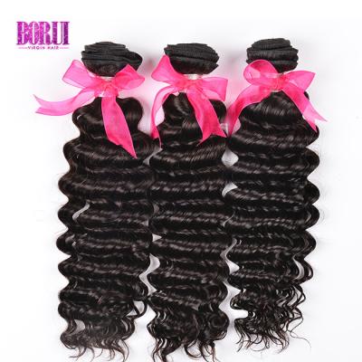 China Peruvian Deep Wave Bundles With Closure 8-30 inch for sale