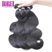 China Unprocessed Brazilian Virgin Human Hair Body Wave With Thick Ends Cuticle Aligned BORUI for sale