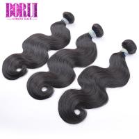 China Unprocessed Brazilian Virgin Human Hair Body Wave With Thick Ends Cuticle Aligned BORUI for sale