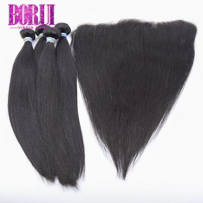 China Long Lasting Brazilian Human Hair Bundles 13*4 Lace Frontal Pre Plucked Wigs Human Hair for sale