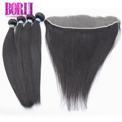 China Brazilian Virgin Cuticle Aligned Hair With Frontal 10A Grade Dyed Bleach for sale