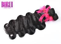 China Pre Plucked Unprocessed Indian Body Wave Hair , Indian Wave Bundles With Frontal Neat for sale