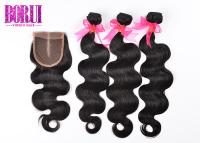 China Natural Color Virgin Peruvian Human Hair Remy Hair Extensions Machine Double Weft for sale