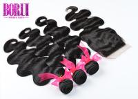 China Natural Color Virgin Peruvian Human Hair Remy Hair Extensions Machine Double Weft for sale