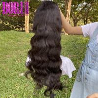 China Peruvian Body Wave Human Hair Lace Frontal Wigs for sale