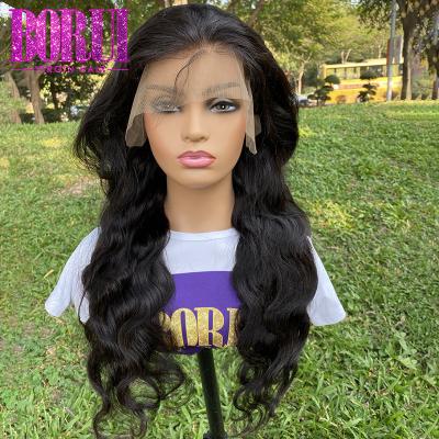 China Peruvian Body Wave Human Hair Lace Frontal Wigs for sale