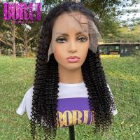 China Borui Raw Virgin Malaysian Kinky Curly Unprocessed Human Hair 13x6 Lace Frontal Wigs for sale