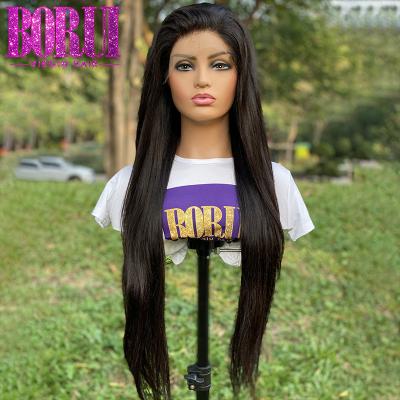 China Wholesale High Quality Virgin Straight Wave Human Hair Lace Frontal Wigs for sale
