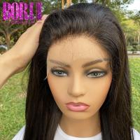 China Wholesale High Quality Virgin Straight Wave Human Hair Lace Frontal Wigs for sale