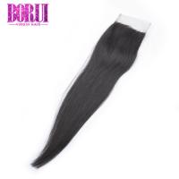 China Straight Human Hair Lace Closure With Baby Hair Remy Malaysian All Color for sale