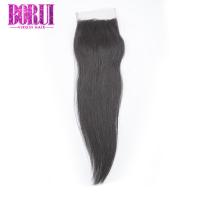 China Straight Human Hair Lace Closure With Baby Hair Remy Malaysian All Color for sale