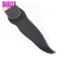 China Straight Human Hair Lace Closure With Baby Hair Remy Malaysian All Color for sale