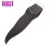 China Straight Human Hair Lace Closure With Baby Hair Remy Malaysian All Color for sale
