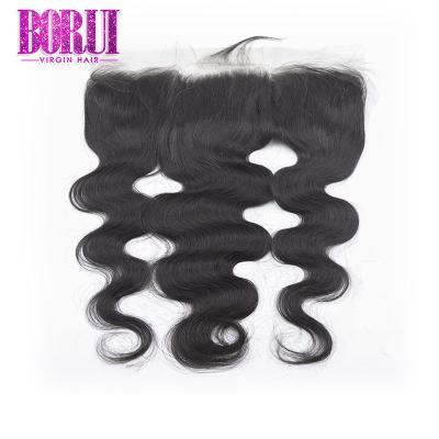 China Brazilian Lace Frontal With Boby Hair , Raw Brazilian Hair Body Wave Soft for sale