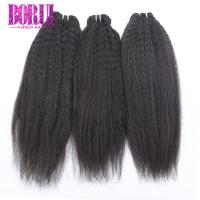 China 10A Brazilian Virgin Human Hair Natural Color Kinky Straight No Shedding No Tangle for sale
