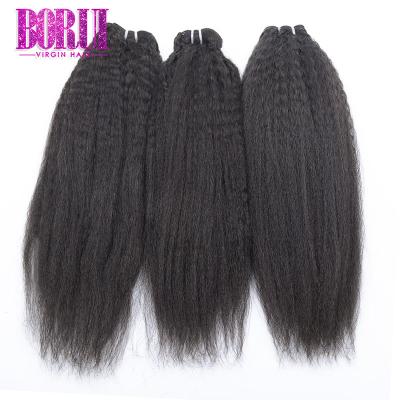 China 10A Brazilian Virgin Human Hair Natural Color Kinky Straight No Shedding No Tangle for sale