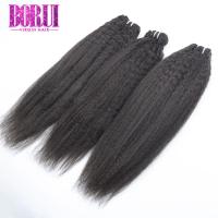 China 10A Brazilian Virgin Human Hair Natural Color Kinky Straight No Shedding No Tangle for sale