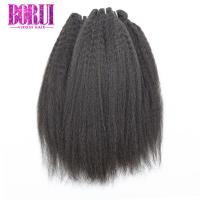 China 10A Brazilian Virgin Human Hair Natural Color Kinky Straight No Shedding No Tangle for sale