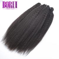 China 10A Brazilian Virgin Human Hair Natural Color Kinky Straight No Shedding No Tangle for sale