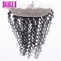 China 13X4 Brazilian Deep Curly Lace Front Wigs Natural Color With Swiss Lace for sale