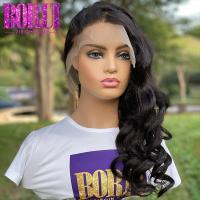 China 13x6 Loose Wave Human Hair 180% Density Swiss Lace Frontal Wigs for sale