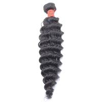 China 10A Deep Wave Brazilian Hair Bundle 100% Virgin Human Curly Hair Weave Extension for sale