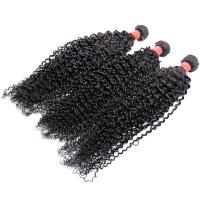 China Customized Color Human Hair Weave Kinky Curly Extension Remy Hair Weft For Black Women for sale