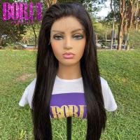 China 100% Virgin Brazilian Straight Wave 12a Human Hair Lace Frontal Wigs for sale
