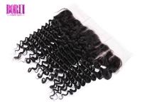 China 100% Virgin Brazilian Deep Wave , Frontal Lace Closure Free Part Environmentally Friendly for sale