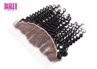 China 100% Virgin Brazilian Deep Wave , Frontal Lace Closure Free Part Environmentally Friendly for sale