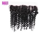 China 100% Virgin Brazilian Deep Wave , Frontal Lace Closure Free Part Environmentally Friendly for sale