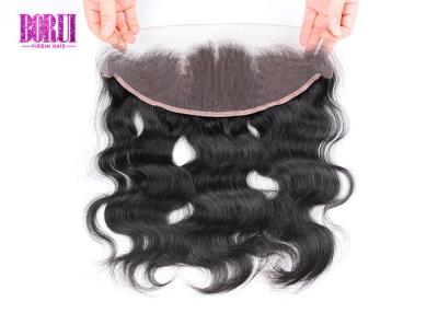 China Pre Plucked Human Hair Lace Frontal Cuticle Aligned Body Wave 13x4 Lace Frontal for sale