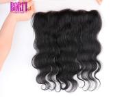 China Pre Plucked Human Hair Lace Frontal Cuticle Aligned Body Wave 13x4 Lace Frontal for sale