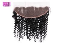 China Peruvian Human Hair Lace Frontal Transparent 13X4 Ear To Ear Deep Curly for sale