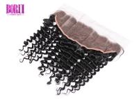 China Peruvian Human Hair Lace Frontal Transparent 13X4 Ear To Ear Deep Curly for sale