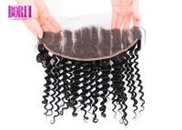 China Peruvian Human Hair Lace Frontal Transparent 13X4 Ear To Ear Deep Curly for sale
