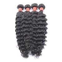 China Brazilian Virgin Human Curly Hair Weave , Deep Wave Cuticle Aligned Virgin Hair for sale