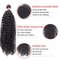 China Human Virgin Cuticle Hair Weave Kinky Curly 100% Hair bundle Narural color Extension for sale