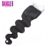 China Brazilian Body Wave Human Hair Lace Closure Length 8-24'' Environmentally Friendly for sale