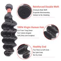 China Narural Color Human Virgin Hair Weave , 10A Grade Loose Wave Weave Human Hair for sale