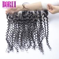 China ALL Color Deep Curly Lace Frontal , 13*4 Brazilian Human Hair Lace Closure for sale